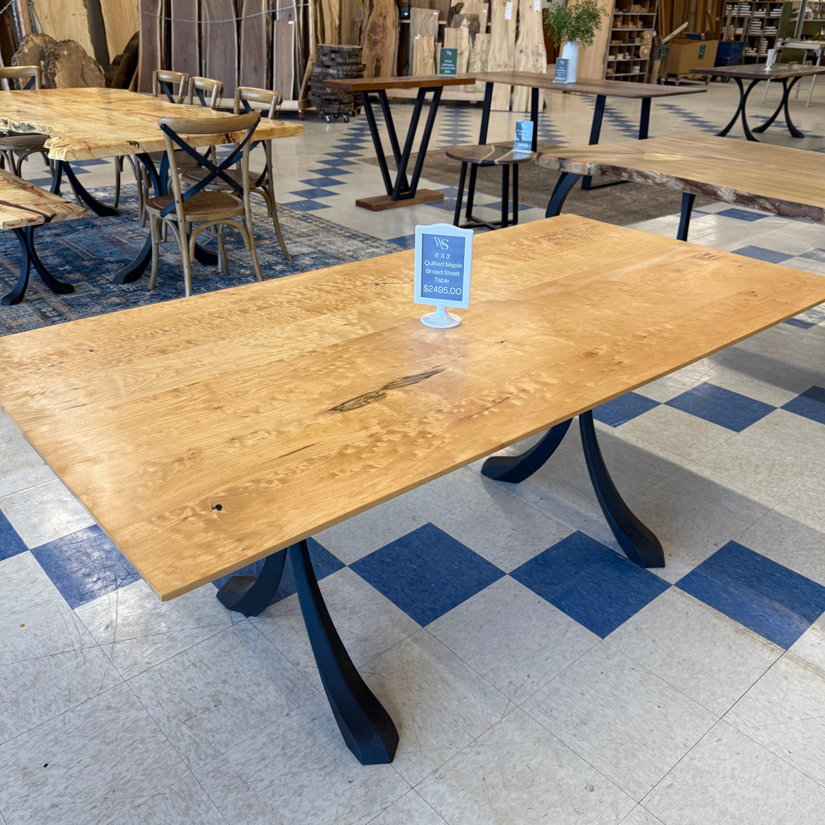 Broad Street Quilted Maple Dining Table – Wood Shop